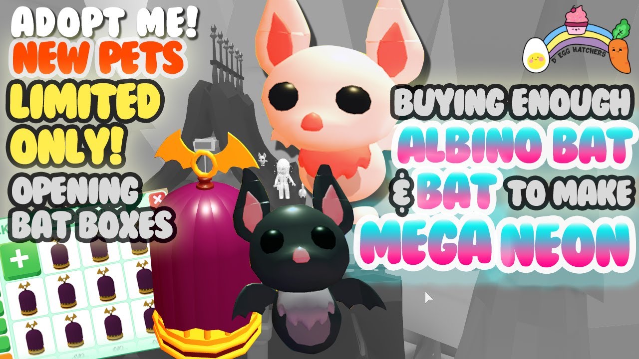 OPENING BAT BOXES TO MAKE NEON ALBINO BAT [ADOPT ME NEW PET UPDATE ...