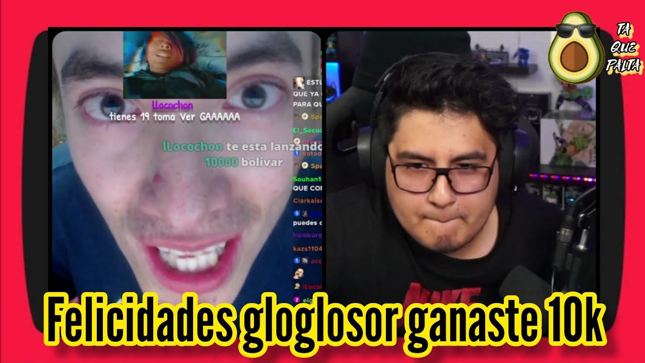 🎖️ Gloglosor aguanta 6 min sin parpadear y le gana apuesta a locochon ...