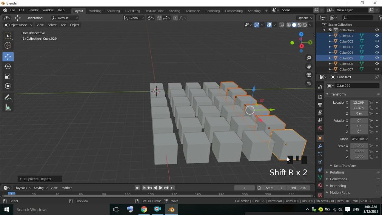 How to repeat command in Blender.#How to repeat command in Blender. - YouTube