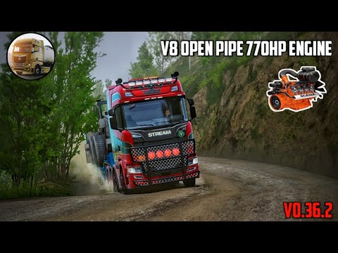 🚛 New Big Update v0.36.2 - Testing New V8 770hp Open Pipe Engine ...