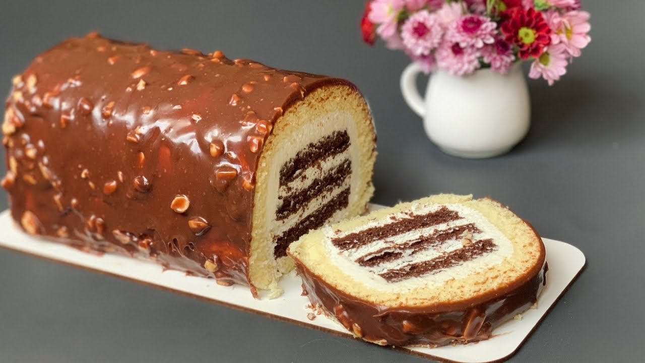 Best Roll Layer Cake Recipe! So Delicious! - YouTube