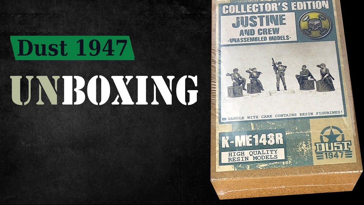 Dust 1947 Unboxing: Justine and Crew Mercenary Model Kit - YouTube