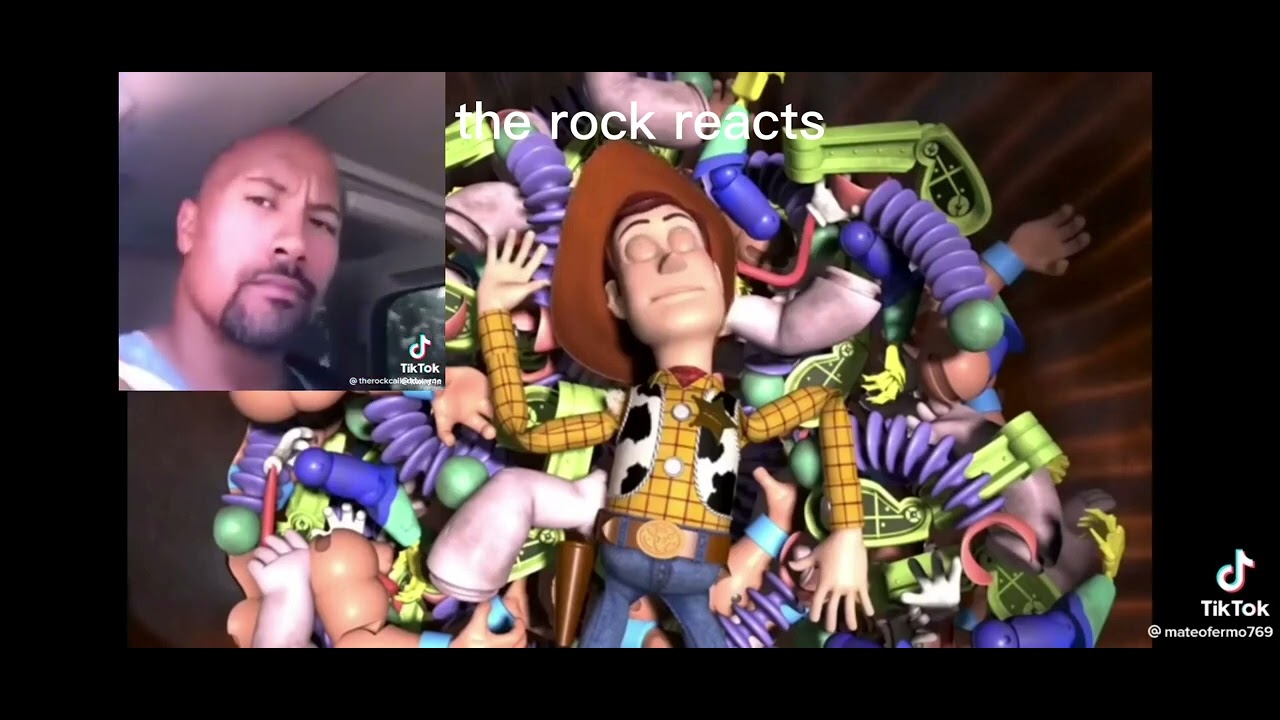The rock reacts to cringe woody. - YouTube