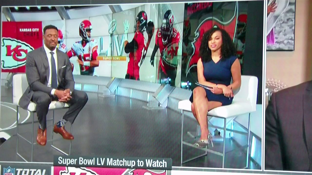 NFL Network Hot Legs of MJ Acosta-Ruiz, in a Peek a-boo Slit. - YouTube