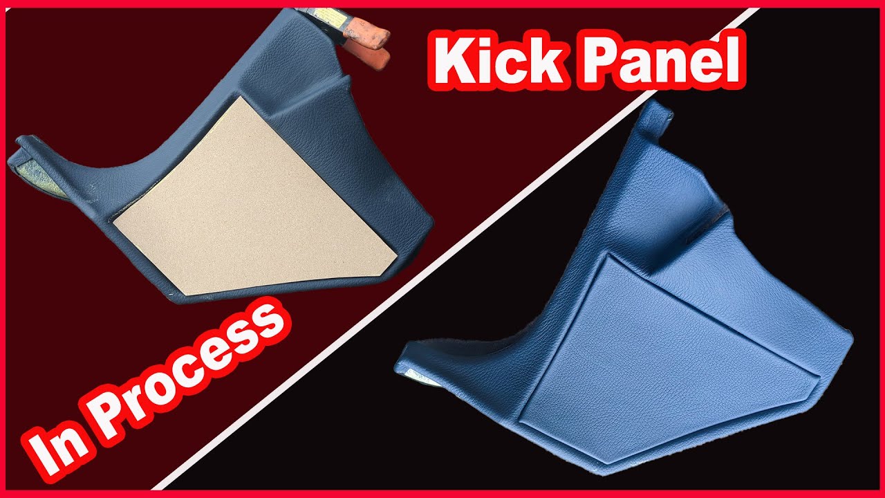 Simple Way to wrap a Kick Panel out of leather. - YouTube