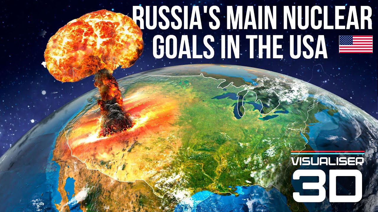 All Nuclear Targets in the USA (nuclear war simulation with Russia, China) - YouTube