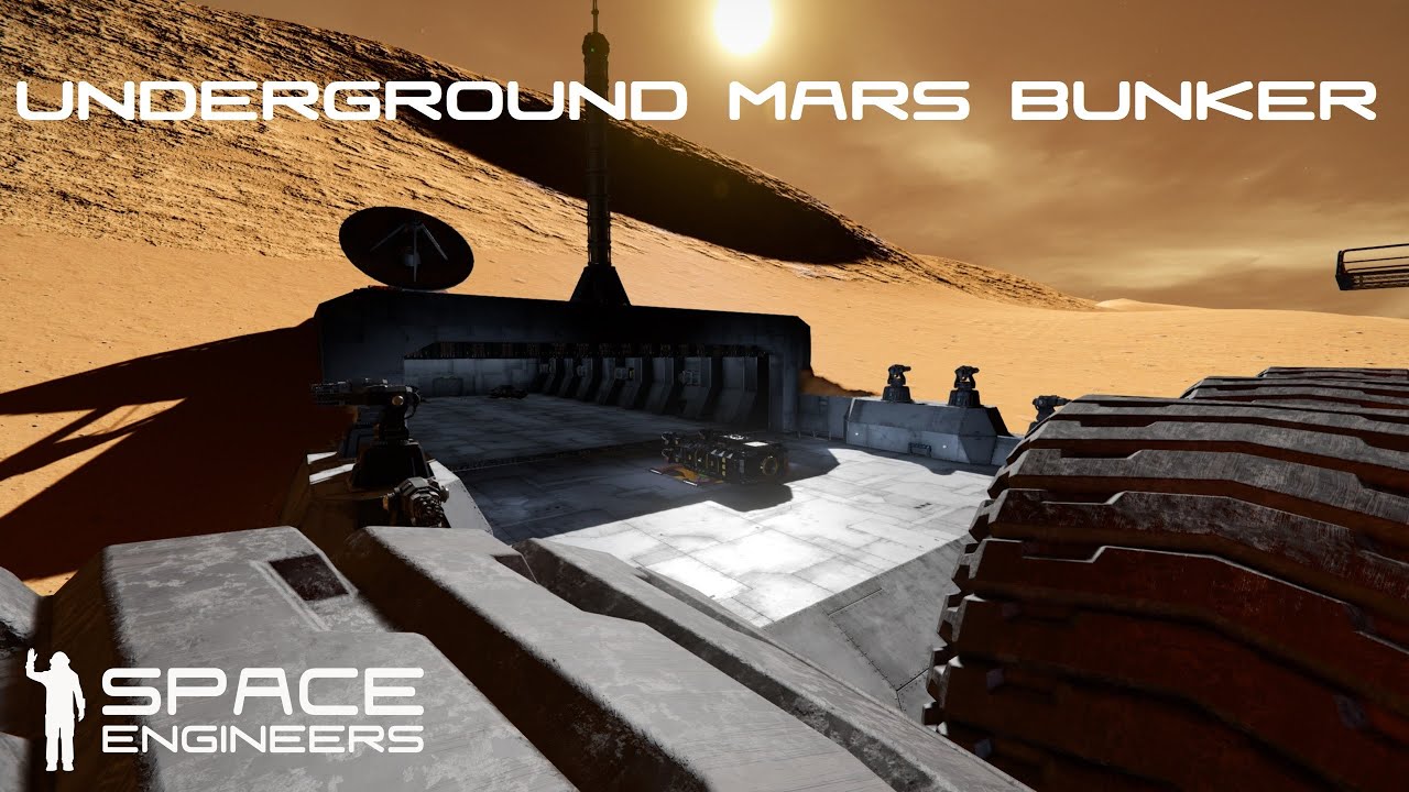 Space Engineers - Mars Underground Bunker Tour! - YouTube