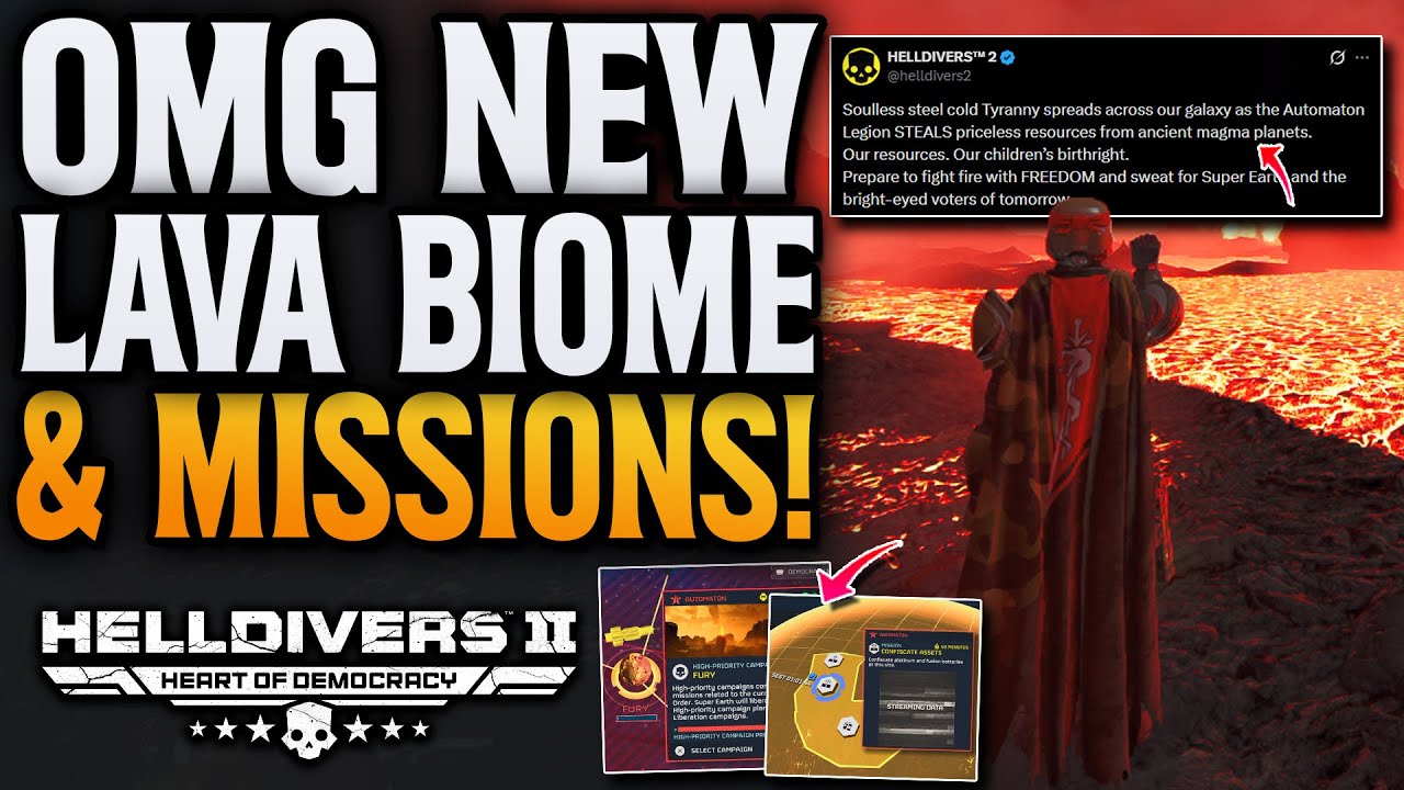 Helldivers 2 New Lava Biomes! New Missions & More! - YouTube