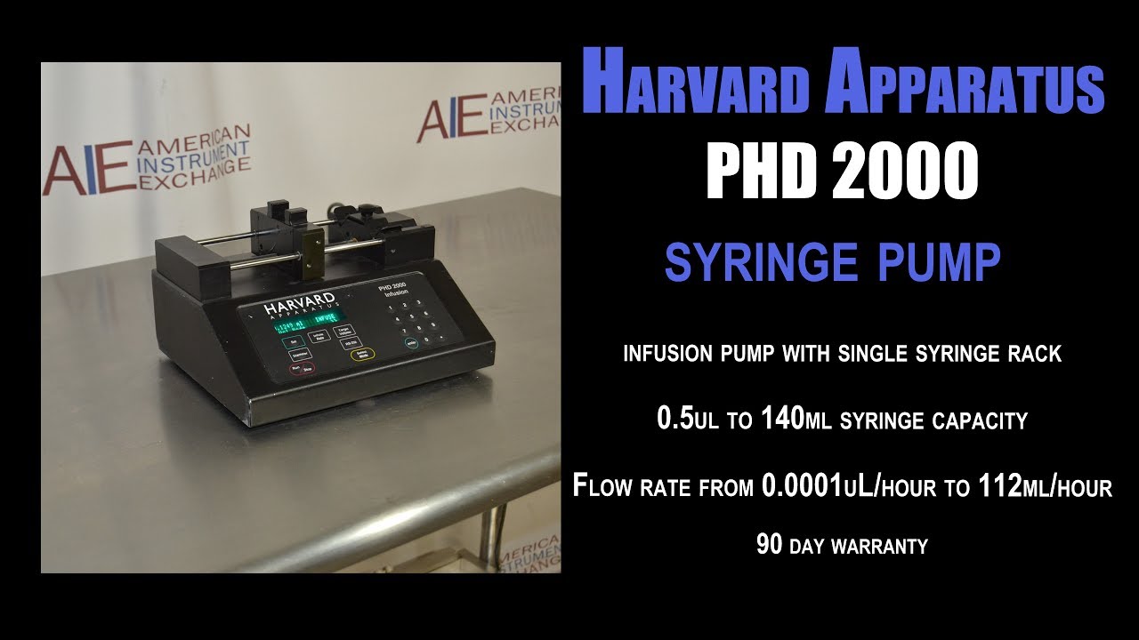 Harvard Apparatus PHD 2000 syringe pump (4171N PUMP) - YouTube