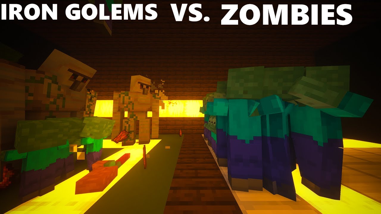 ZOMBIES vs IRON GOLEMS | Who will win? - YouTube