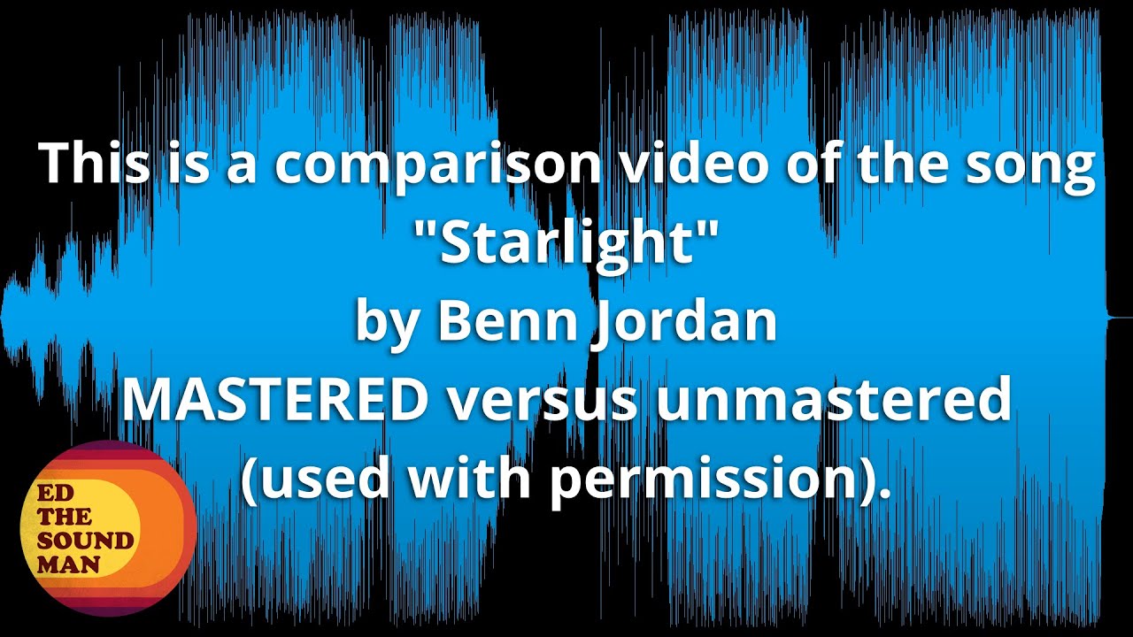 edthesoundman Mastering Comparison - Starlight by Benn Jordan - YouTube