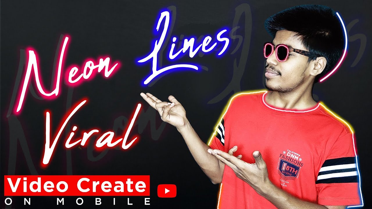 Neon Lines SCRIBBLE Effect Video / Reel Create In 2 Minute | Glowing ...