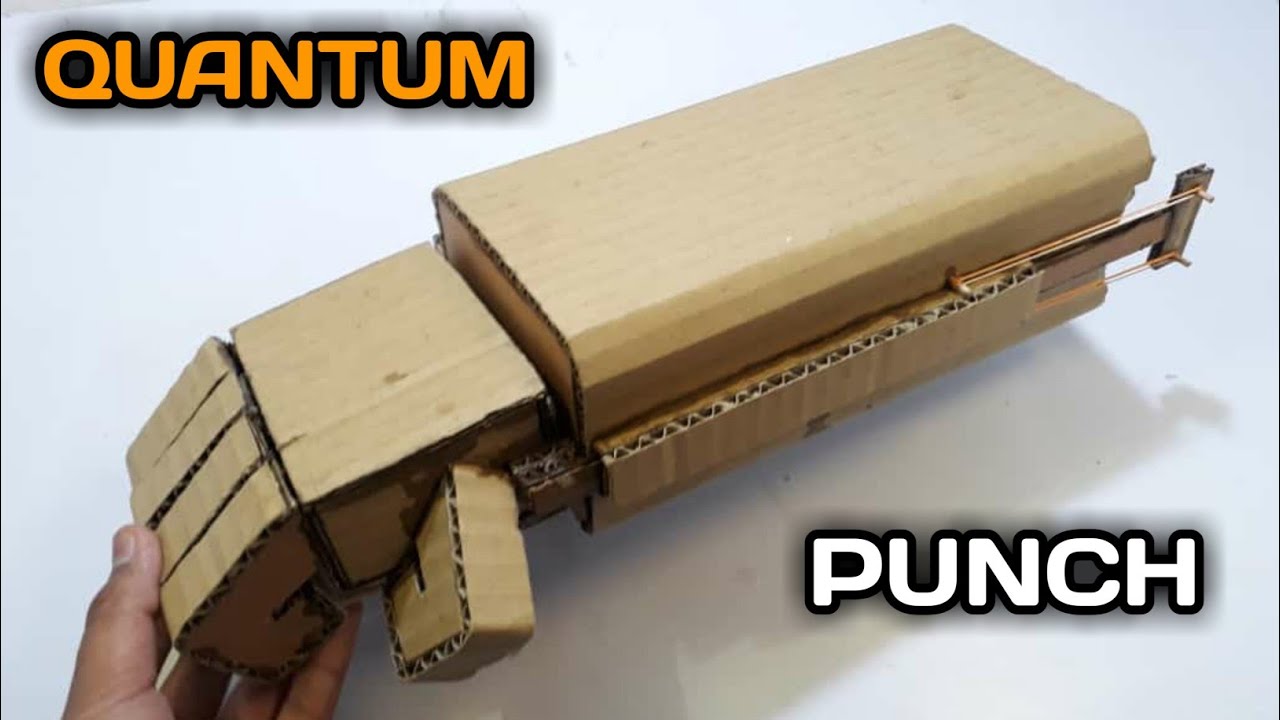 How To Make Cardboard Quantum Punch That Shoots Out Hand - YouTube