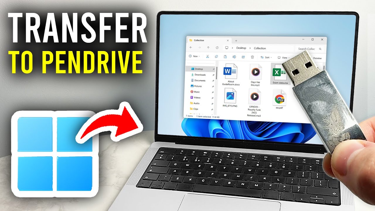 How To Transfer Files, Photos, and Videos To Pen Drive From Laptop or ...