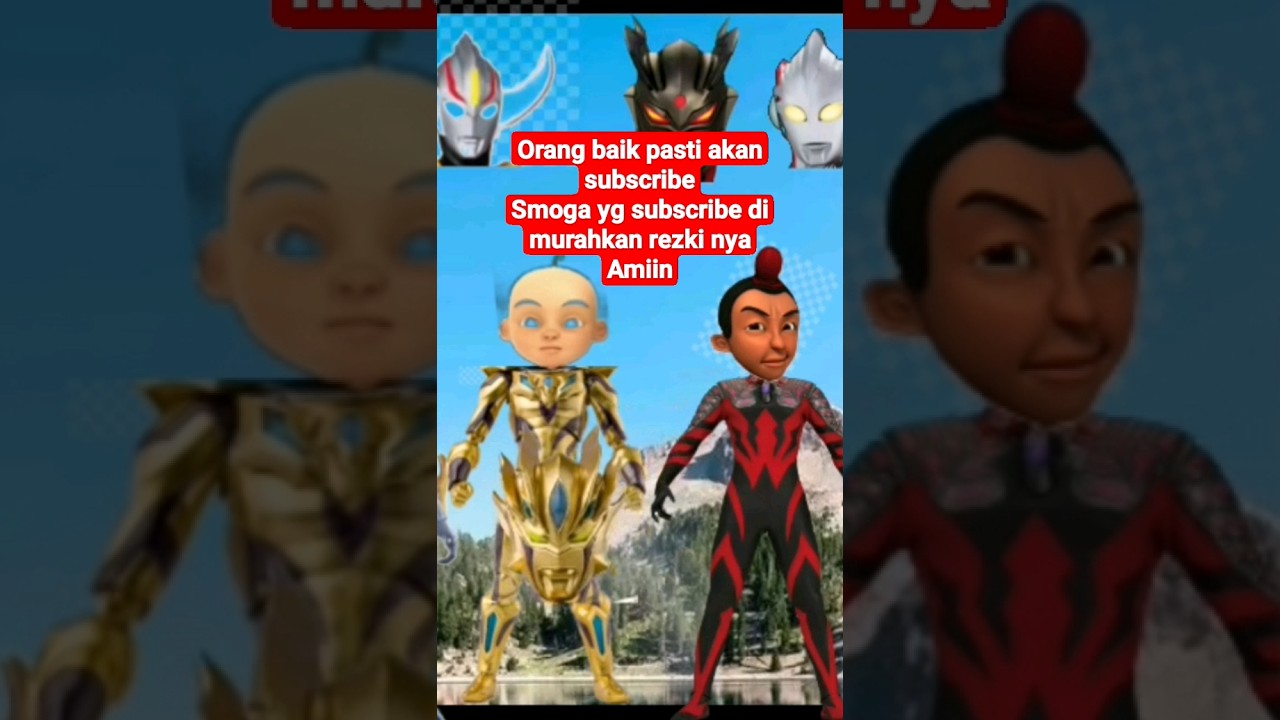 upin dan jarjit berubah menjadi ultraman #upinipinultramanribut # ...