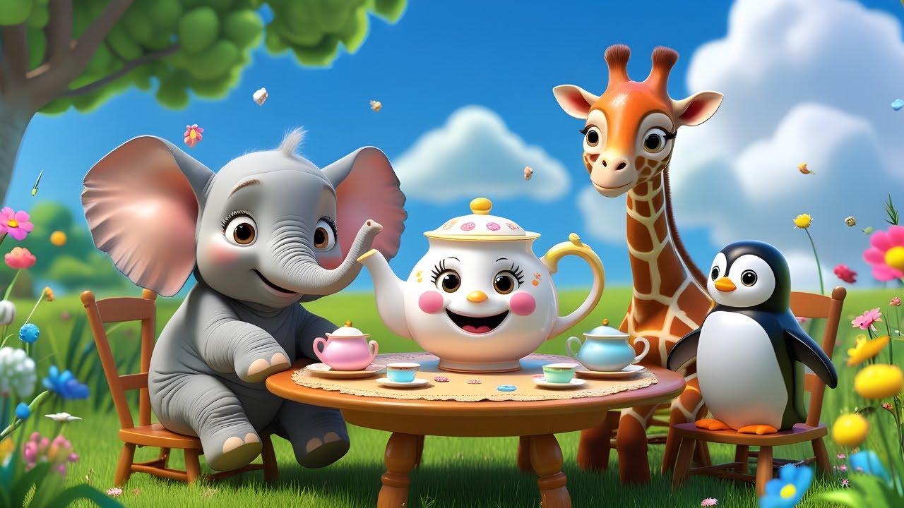I’m a Little Teapot Song | Elephant & Friends Tea Party | Kids Nursery ...