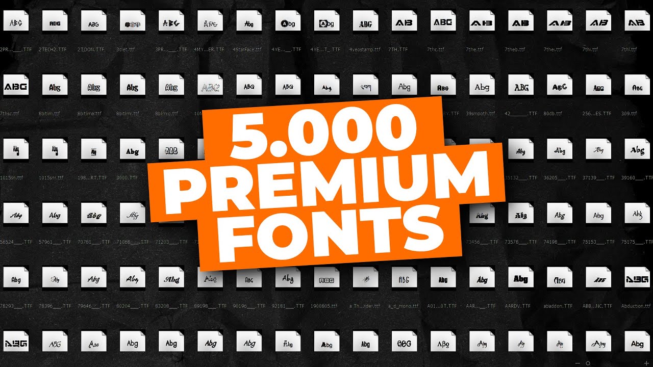 FREE 5000 Premium Fonts I FREE DOWNLOAD I Free GFX - YouTube