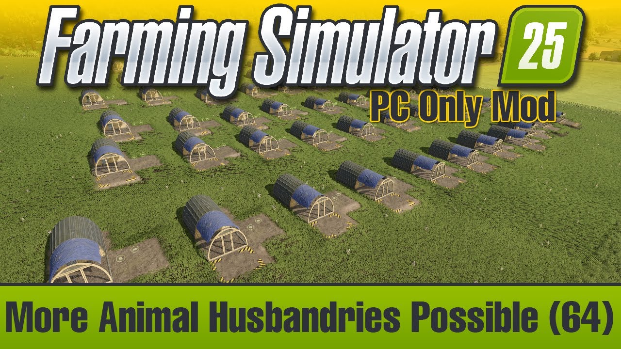 64 Animal Husbandries - FS25 Mod - YouTube