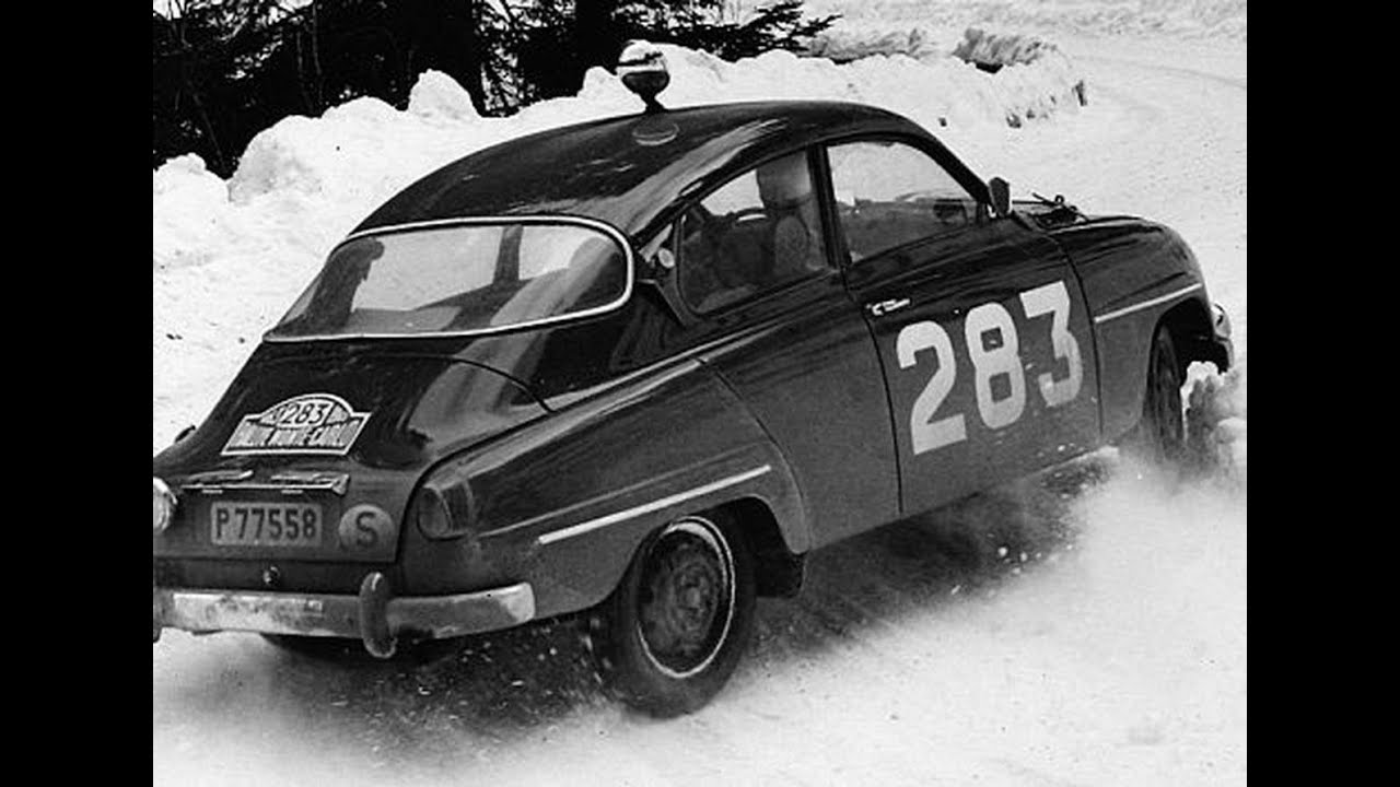 Erik Carlsson SAAB 1963 Monte Carlo Rally - YouTube