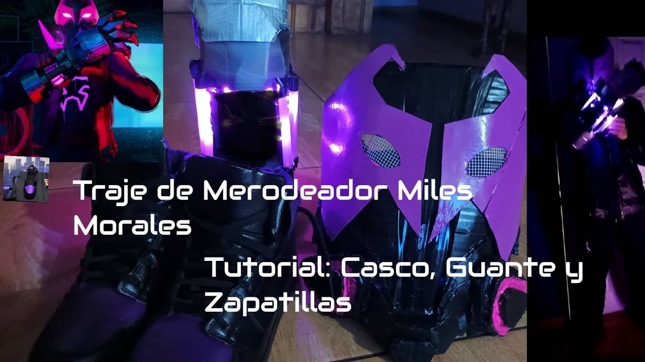 Como Hacer Cosplay de Miles Morales Merodeador/Prowler Tutorial: Casco ...