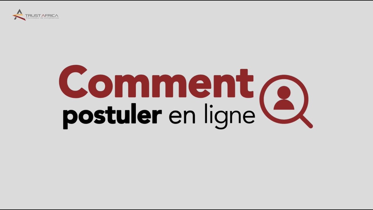 Comment postuler en ligne - YouTube