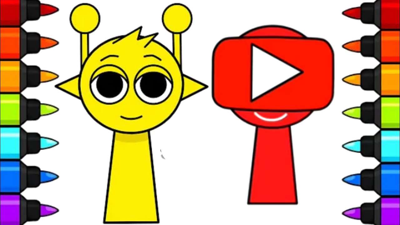 Como desenhar Sprunki Simon e YouTube | INCREDIBOX SPRUNKI animation ...