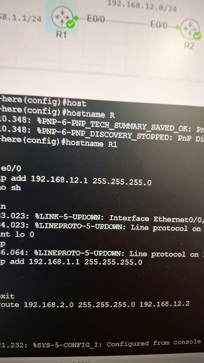 Static route configuration #cisco #computernetworking - YouTube