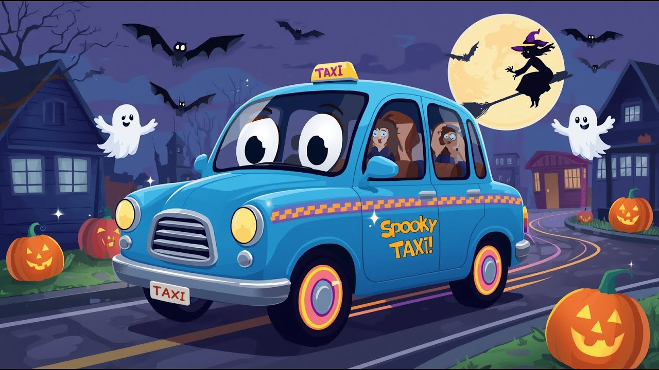 🚕 Spooky Taxi Wheels Go Round and Round! - YouTube