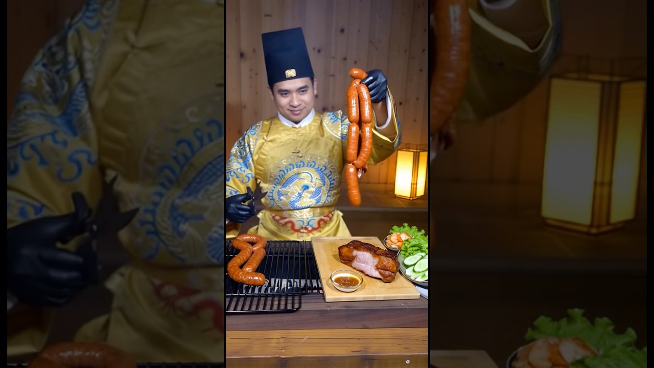Muc bang Grilled meat and giant sausage mucbang with me everyone - YouTube