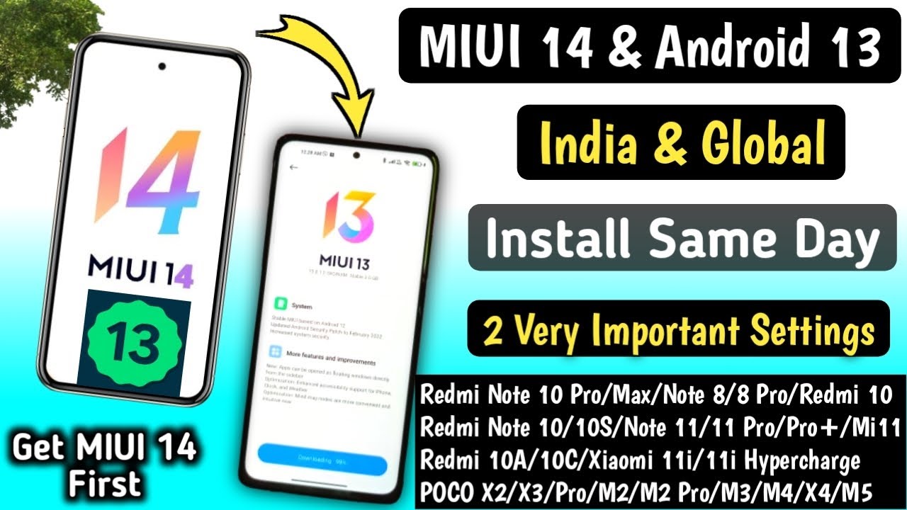 Install MIUI 14 & Android 13/MIUI 13 First Day of Release!!2 Very ...
