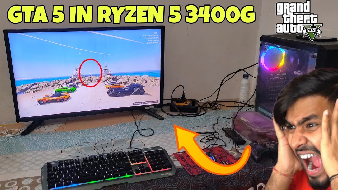 GTA 5 Gameplay in RYZEN 5 3400g + 16gb ram Gameplay || my pc gameplay ...