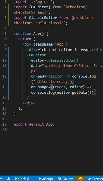 How to create rich text editor in #react with #CKEditor, #webdevelopment #web #coding # ...