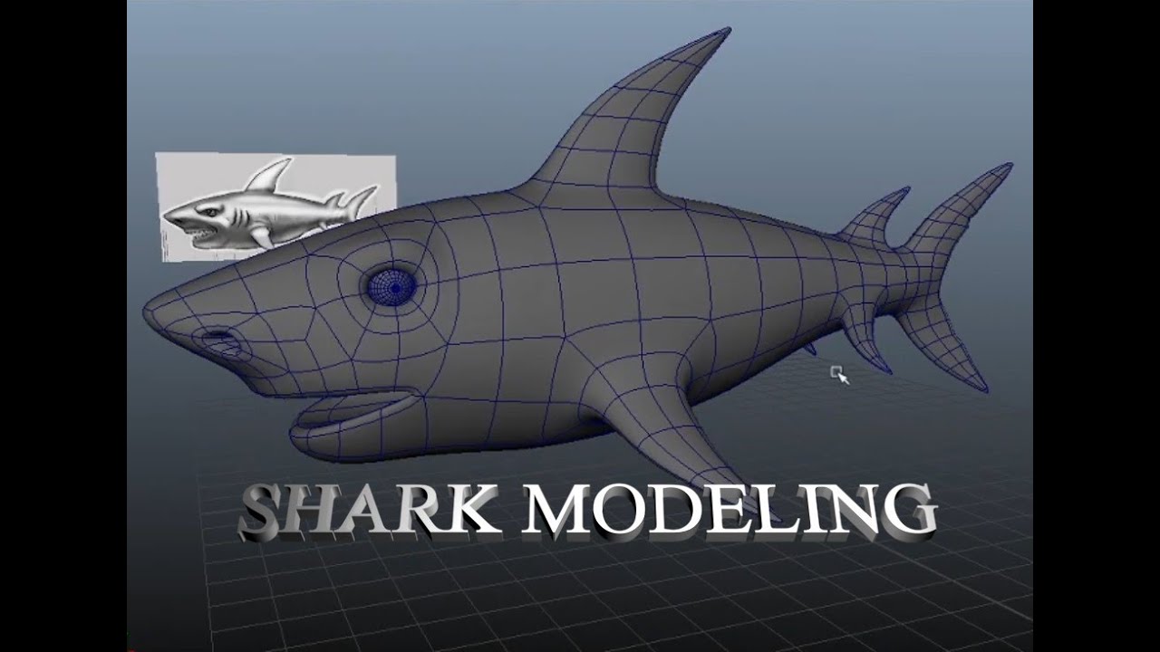 How to model shark in Maya 2018 - YouTube