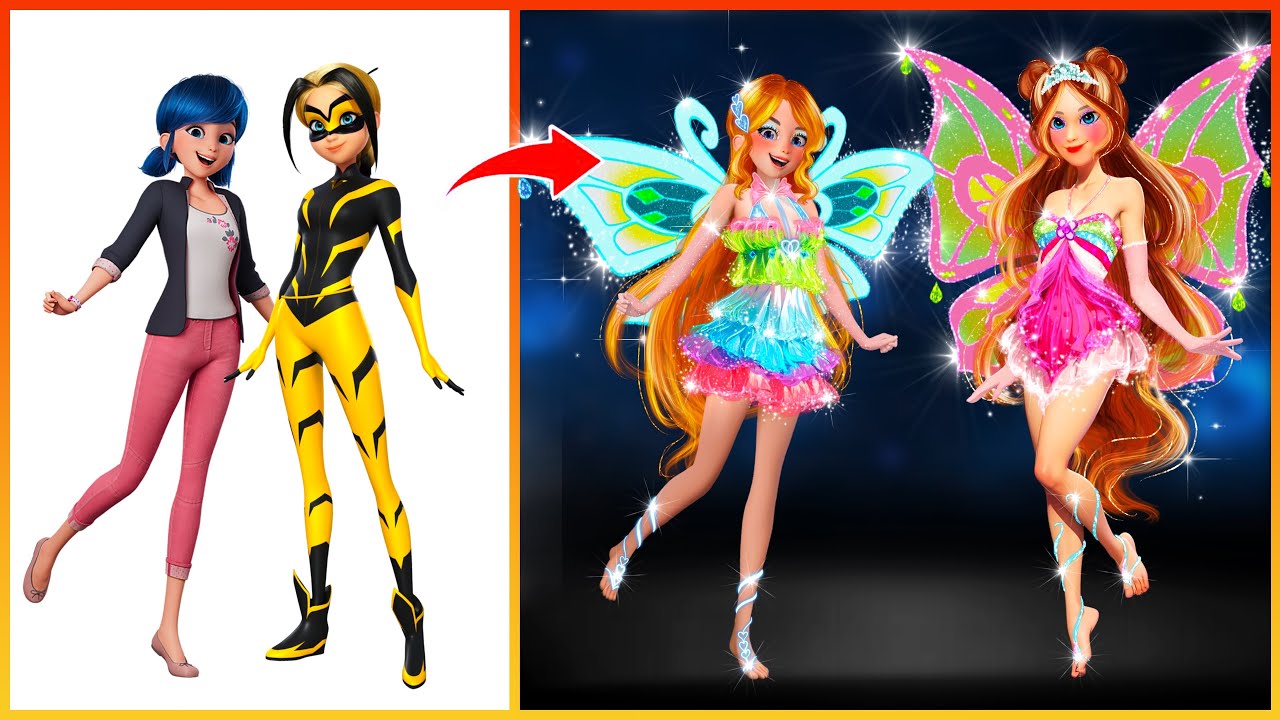Ladybug And Queen Bee Get a STUNNING Winx Club Makeover! - YouTube