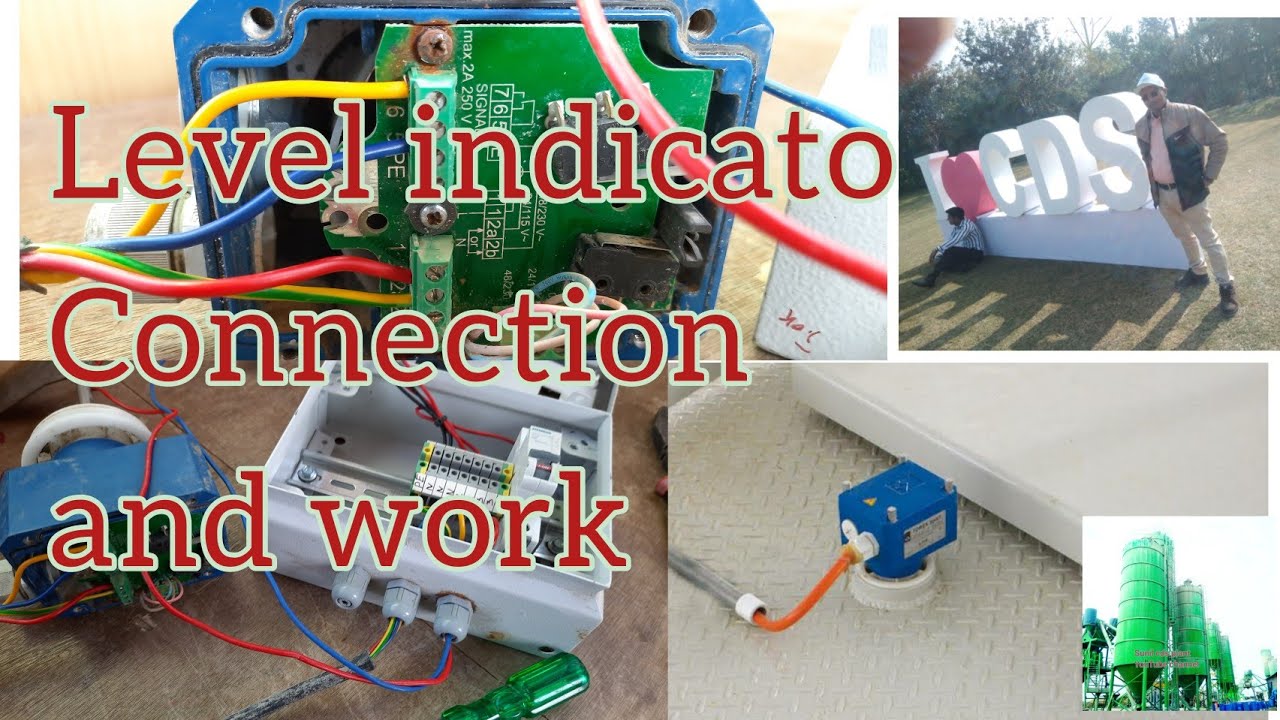 silo level indicator connection with indicator box batching plant - YouTube