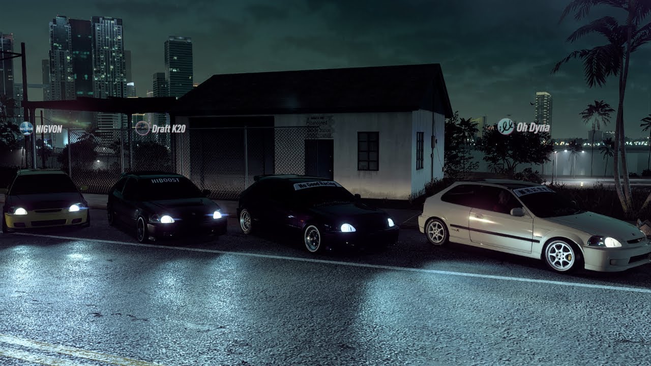 NFS Heat | Built Honda Showdown - Cruising & Tunnel Drag Racing w ...