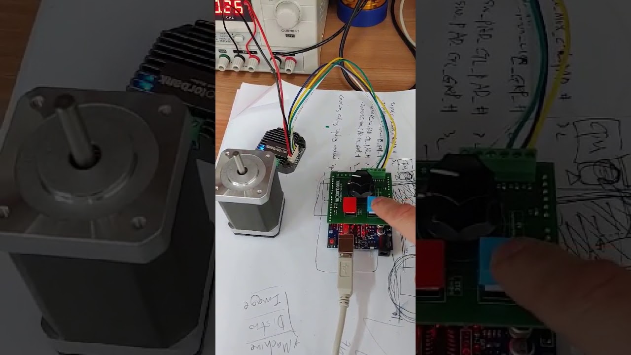 SBD-10 방열판 스텝모터드라이버 아두이노모터쉴드로 구동 - YouTube