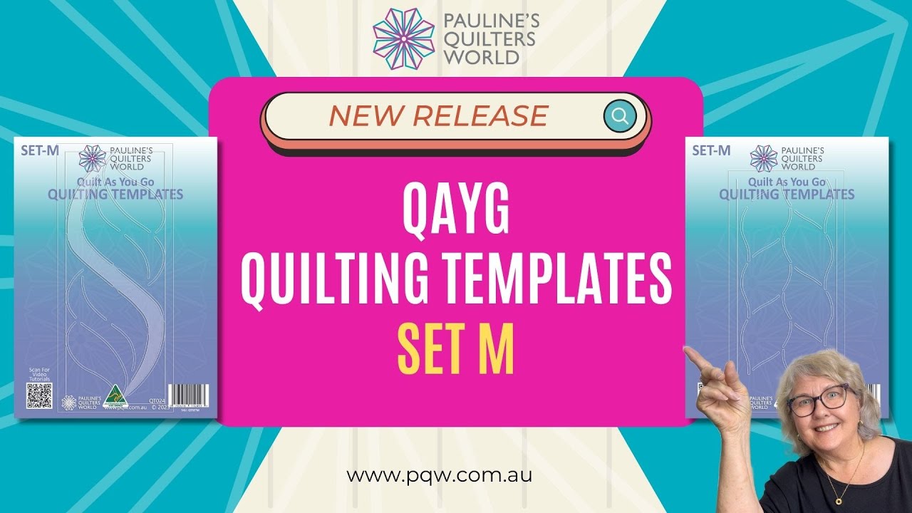 PQW Quilt As You Go Quilting Templates - Set M - YouTube