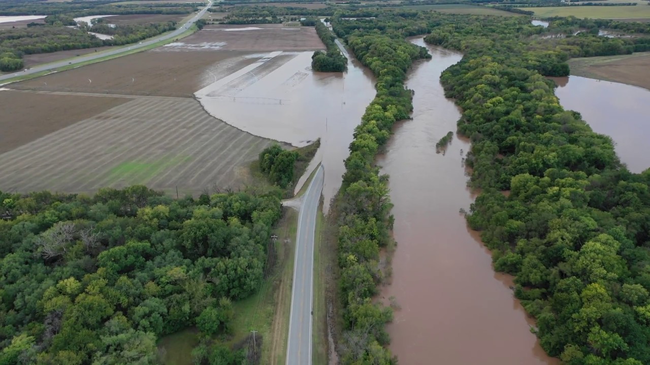Ninnescah River Flood, October 11th, 2018 - YouTube