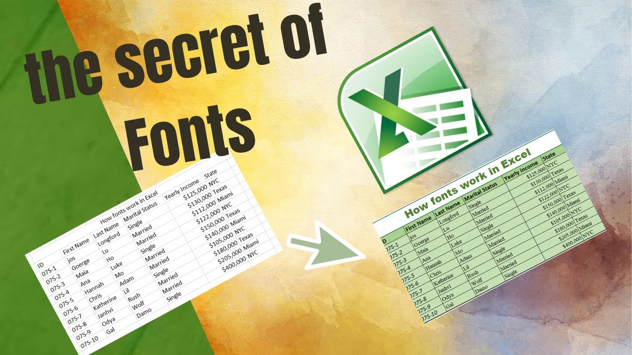 How fonts work in Excel? - YouTube