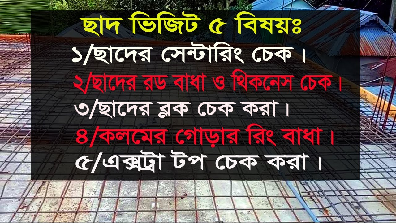 Five Subjects in RCC Slab Visit ।।1-Sentaring,2-Rod Binding,3-Block,4 ...