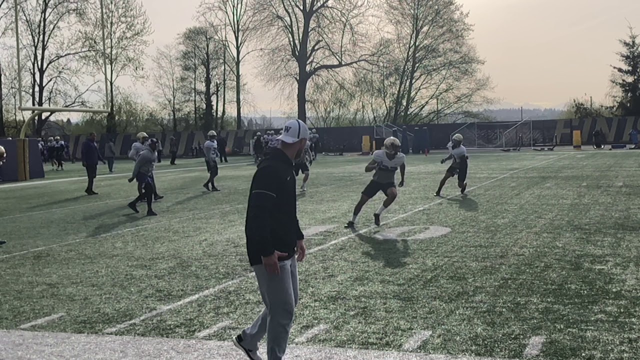 Defensive Backs Coverage Drill - Spring Football Practice Day 7 - YouTube