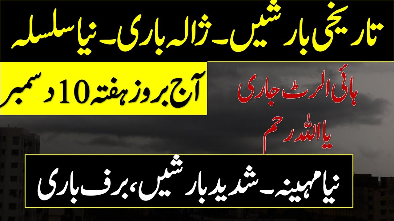 Weather Update Today | Torrential Rains or Smog Expected | Sindh ...