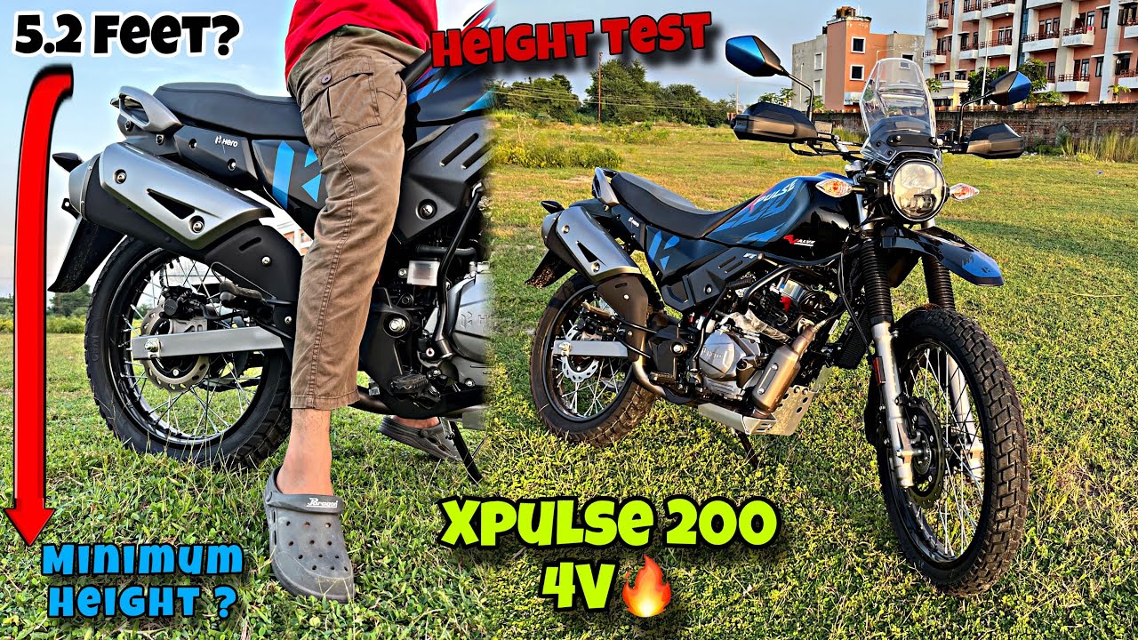 Minimum Height For Hero Xpulse 200 4V🔥| Seat Height 825MM😲 - YouTube