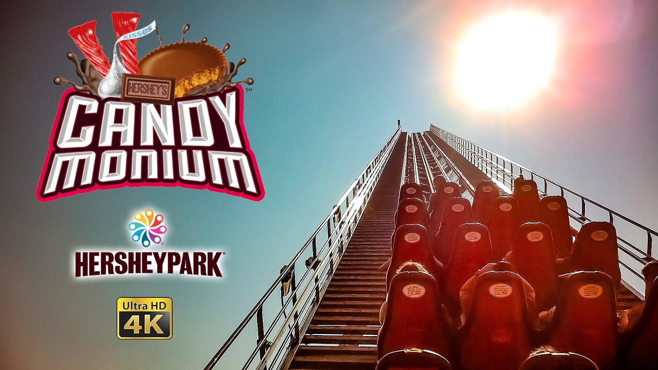 2023 Candymonium Roller Coaster On Ride Back Row 4K POV Hersheypark ...