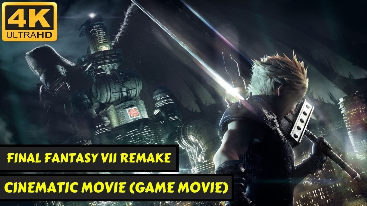 Final Fantasy VII Remake - Cinematic Movie (GAME MOVIE) - All Cut ...