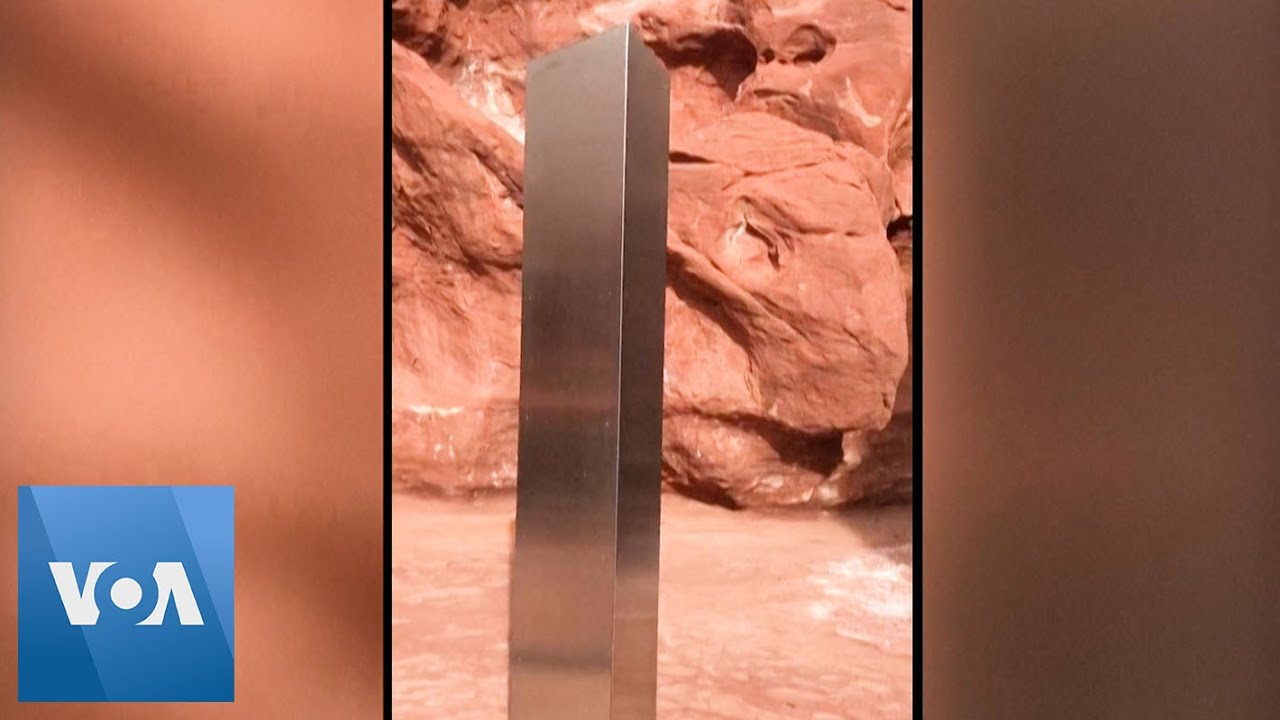US Crew Finds Metal Monolith in Remote Area of Utah - YouTube