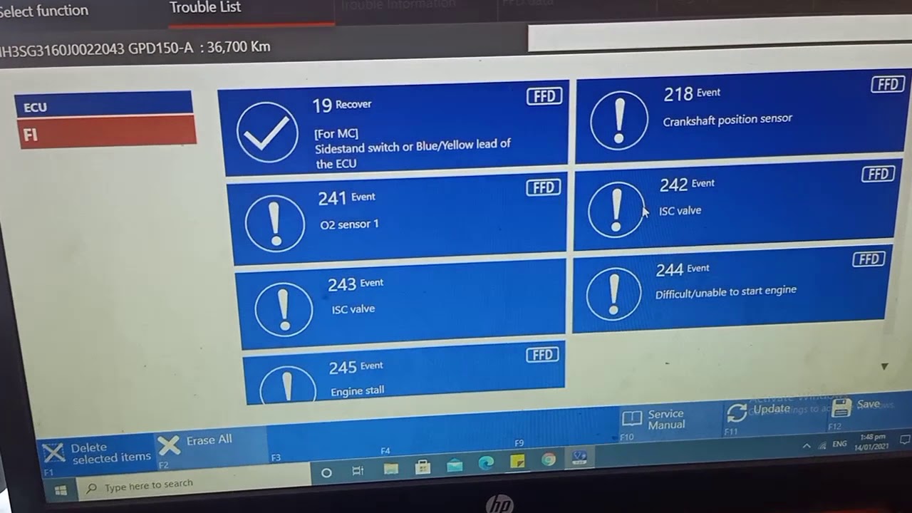 Reset Ecu/Computer box Nmax 2019 - YouTube