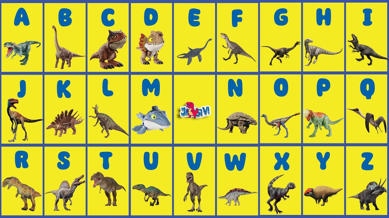 Dinosaur Names I Dinosaurs Alphabet A to Z I Allosaurus, Brachiosaurus ...