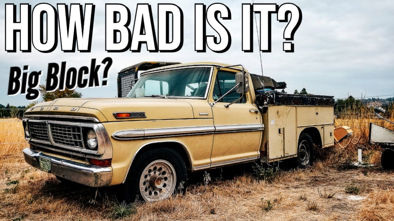 Grandpa's one of a kind BIG BLOCK work truck sat in a field for 20 ...